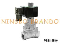China 1/2'' Inch Steam Solenoid Valve 24VDC Normally Opened Stainless Steel for sale