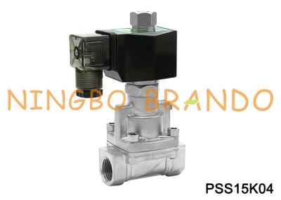 China 1/2'' Inch Steam Solenoid Valve 24VDC Normally Opened Stainless Steel for sale