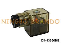 China DIN43650B Solenoid Valve Coil Connector With LED DIN 43650 Type B for sale