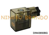 China DIN43650B Solenoid Valve Coil Connector With LED DIN 43650 Type B for sale