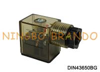 China DIN43650B Solenoid Valve Coil Connector With LED DIN 43650 Type B for sale