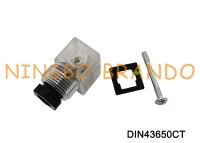 China DIN43650C Solenoid Valve Coil Connector 9.4mm Transparent DIN 43650 Type C for sale