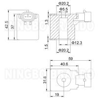 China 12VDC LOVATO Type 118000043 4065003 Solenoid Valve Coil For LPG CNG Reducer for sale
