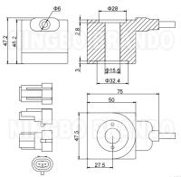 China 24VDC Solenoid Coil For Bus Truck METATRON Pressure Regulator for sale