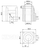 China Eaton Vickers Type Hydraulic Solenoid Valve Coil 507847 12VDC 507848 24VDC 30W for sale