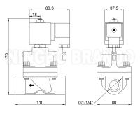 China 1-1/4'' High Pressure Stainless Steel Solenoid Valve 80 Bar 12V 24V for sale