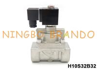 China 1-1/4'' High Pressure Stainless Steel Solenoid Valve 80 Bar 12V 24V for sale