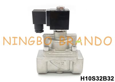 China 1-1/4'' High Pressure Stainless Steel Solenoid Valve 80 Bar 12V 24V for sale