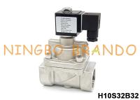 China 1-1/4'' High Pressure Stainless Steel Solenoid Valve 80 Bar 12V 24V for sale