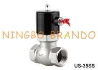 China Steam Solenoid Valve US-35 2L-35 1-1/4'' Stainless Steel Solenoid Valve 24V 220V for sale