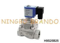 China DN25 1'' 100 bar High Pressure Water Air Stainless Steel Solenoid Valve 24V 220V for sale