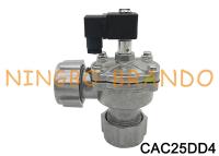 China CAC25DD4 CAC25DD4002 1'' Electric Right Angle Pulse Valve 220V 24V for sale