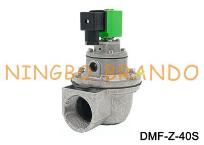 China DMF-Z-40S Diaphragm Valve Right Angle G1-1/2'' Thread Electromagnetic Pulse Valve for sale