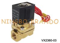 China SMC Type VX2360-03 3/8 Inch 2 Way NC Brass Solenoid Valve for Water Air Gas for sale