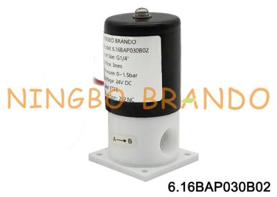 China 1/4 Inch Anti Corrosion PTFE Acid Resistant Solenoid Valve NC 24V 110V 220V for sale