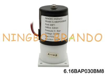 China M8×1 Acid Alkali Corrosive PTFE Solenoid Valve 3mm Isolation Valve for sale