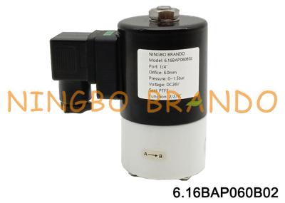China 1/4 Inch Anti-corrosive PTFE Solenoid Valve Acid Alkali Isolation Valve for sale