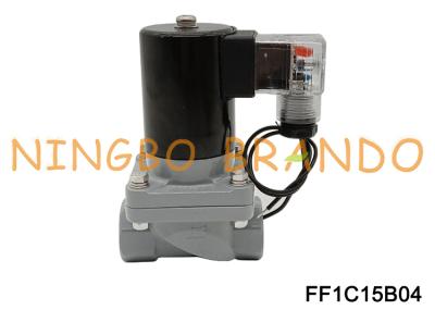 China 1/2'' Anti-Corrosion CPVC Solenoid Valve for Acid Alkali DN15 Chemical Valve for sale