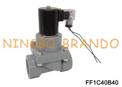 China 1-1/2'' CPVC Anti-Corrosive Solenoid Valve DN40 Chemical Valve FF1C40B40 for sale