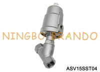 China 1/2'' Pneumatic Angle Seat Valve DN15 Stainless Steel NC Process Valve for sale