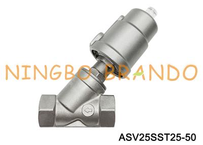 China 1'' Inch Threaded Pneumatic Angle Seat Valve DN25 Stainless Steel Process Valve for sale