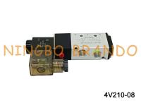 China AIRTAC Type 4V210-08 Solenoid Valve 5/2 Way Pneumatic Valve 1/4 Inch Single Solenoid for sale