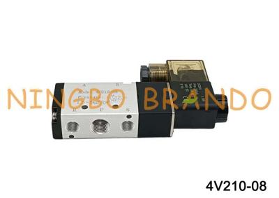 China AIRTAC Type 4V210-08 Solenoid Valve 5/2 Way Pneumatic Valve 1/4 Inch Single Solenoid for sale