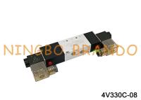 China AIRTAC Type 4V330C-08 Solenoid Valve | 5/3 Way Closed Center Pneumatic Valve 1/4 Inch for sale