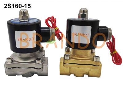 China Two Way 1/2'' 2S160-15 Pneumatic Water Solenoid Valve Stainless Steel/Zinc Alloy Body NBR Seal for sale