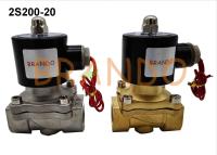 China DN20 Stainless Steel 304 Pneumatic Solenoid Water Valve 2S200-20 With Flying Leads Coils for sale