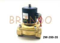 China Water Pneumatic Solenoid Valve AC 220V 1.25 Inch Thread Connection 2W-350-35 for sale