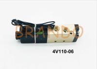 China 4V110-06 5 Way 2 Position Solenoid Valve Internally Pilot Actuated Wiring Form for sale