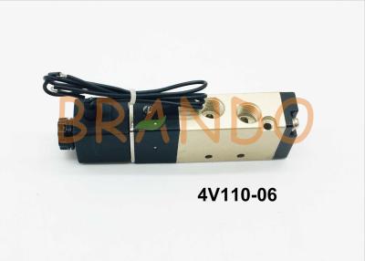 China 4V110-06 5 Way 2 Position Solenoid Valve Internally Pilot Actuated Wiring Form for sale
