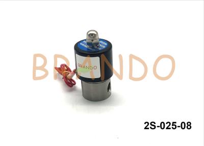 China 2 / 2 Way Small Stainless Steel Water Valve , Water Solenoid Valve 2S-025-08 for sale