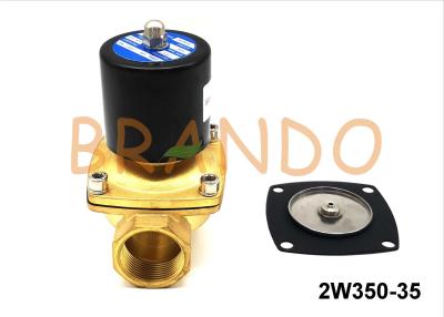 China 1-1/4'' 2W350-35 Two Ways Brass Water Solenoid Valve Reverse Osmosis Equipment Component for sale