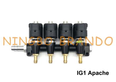 China DC12V RAIL / OMB Type 3 Ohm 4 Cylinder IG1 Apache Injector Rail In LPG CNG Sequential System for sale