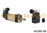 China AirTAC Type 4V230C-08 5/3 Way Pneumatic Solenoid Valve With Aluminum Body For Automation AC220V DC24V for sale