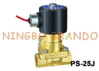 China 1'' PS-25J Piston Pilot Operated High Temperature Brass Steam Solenoid Valve 24VDC 220VAC for sale