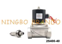 China UNI-D Type SUW-40 G1-1/2'' Stainless Steel Solenoid Valve For Water Treatment DC24V AC220V for sale