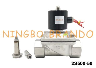 China UNI-D Type SUW-50 G2'' Stainless Steel Solenoid Valve For Water Treatment DC24V AC220V for sale
