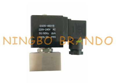 China 250 bar Stainless Steel High Pressure Solenoid Valve 1/4'' 3/8'' 24V 110V 220V for sale