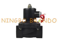 China Diaphragm Operated ABS Plastic Solenoid Valve For Water 1'' 12V 24V DC 110V 220V AC for sale