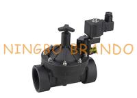 China Manual Override PA66 Plastic Solenoid Valve 1 1/4