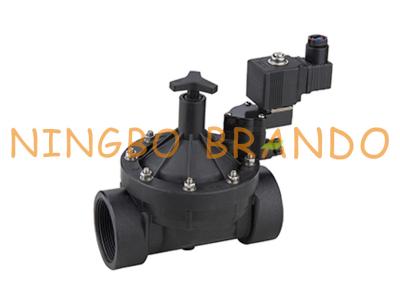 China Manual Override PA66 Plastic Solenoid Valve 1 1/4