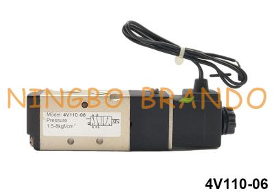 China AirTAC Type 5/2 Way 1/8'' Single Solenoid Pneumatic Valve 24VDC 220VAC 4V110-06 for sale