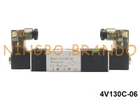 China AirTAC Type 5/3 Way BSPT 1/8'' Pneumatic Solenoid Valve 24VDC 220VAC 4V130C-06 for sale