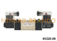 China AirTAC Type 5/2 Way 1/4'' Double Coil Pneumatic Solenoid Valve 24VDC 220VAC 4V220-08 for sale