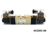 China 5 Way 3 Position 1/4'' AirTAC Type Solenoid Valve for Pneumatic Actuator 4V230C-08 for sale