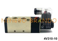 China 3/8'' NPT 5/2 Way 4V310-10 Air Directional Control Single Solenoid Pneumatic Valve 24VDC 220VAC for sale