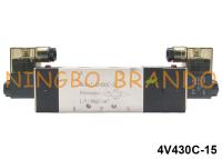 China AirTAC Type 5 Position 3 Way 1/2'' PT NPT BSPT 4V430C-15 Directional Control Pneumatic Solenoid Valve for sale
